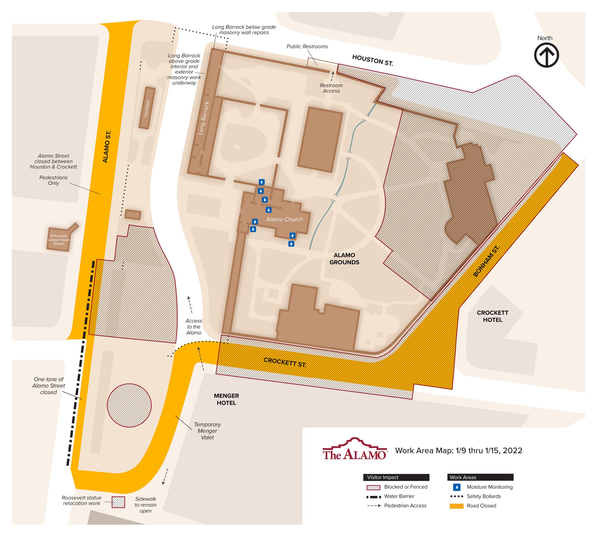 Alamo Area Work Map 1/9 - 1/15 | The Alamo