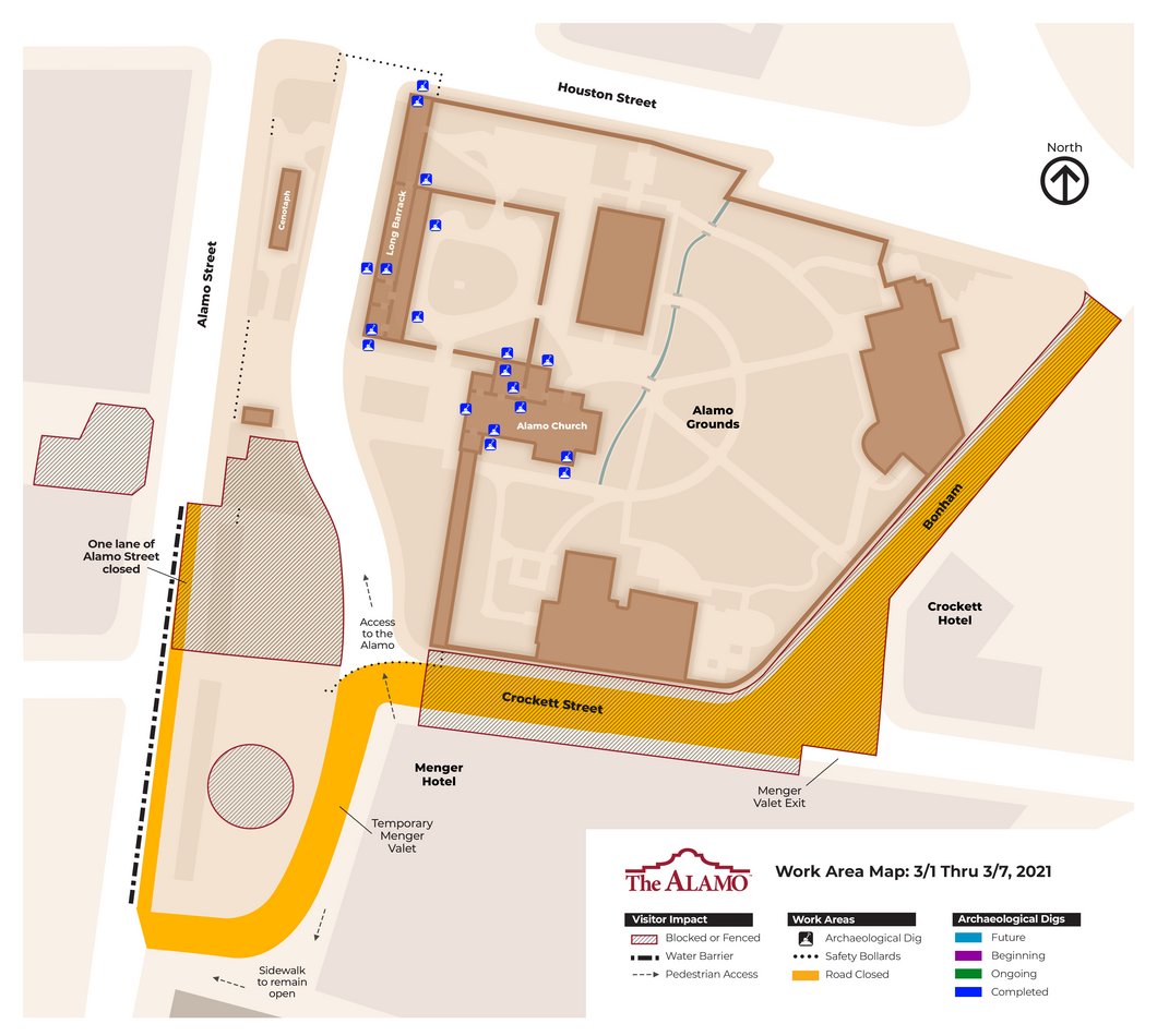 Alamo Area Work Map 3/1 - 3/7 | The Alamo