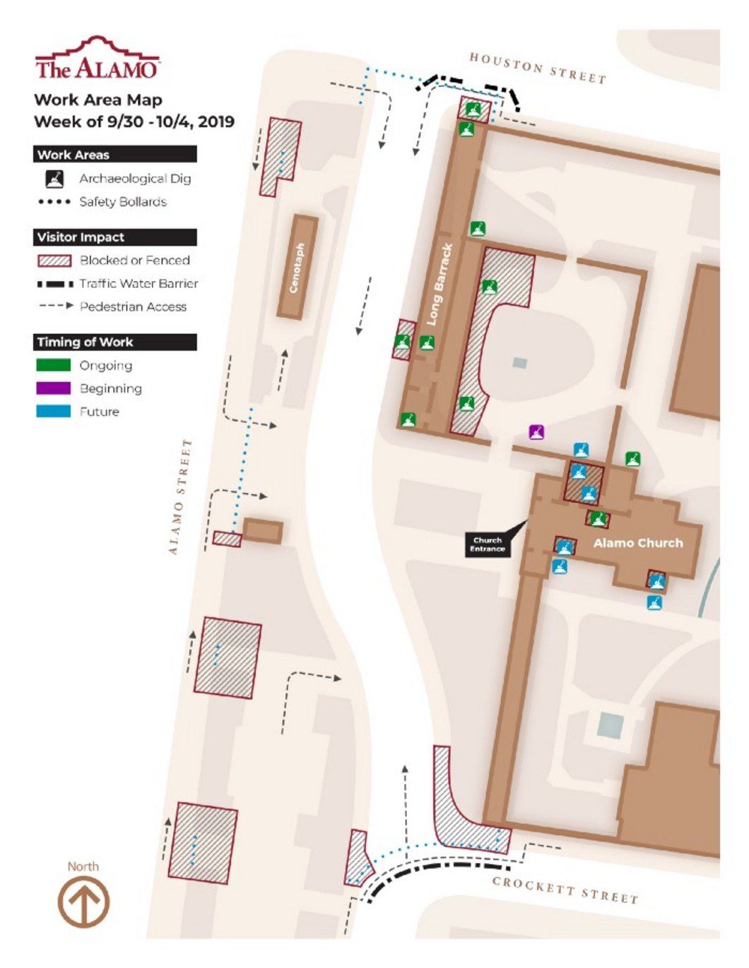 Alamo Area Work Map 9/30-10/4 | The Alamo