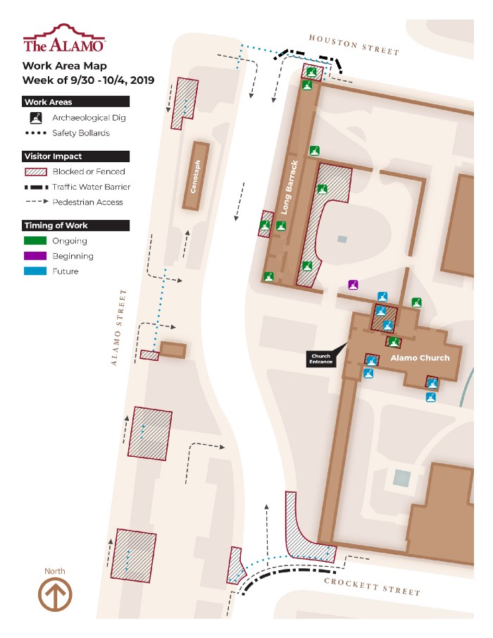 Alamo Area Work Map 9/30-10/4 | The Alamo