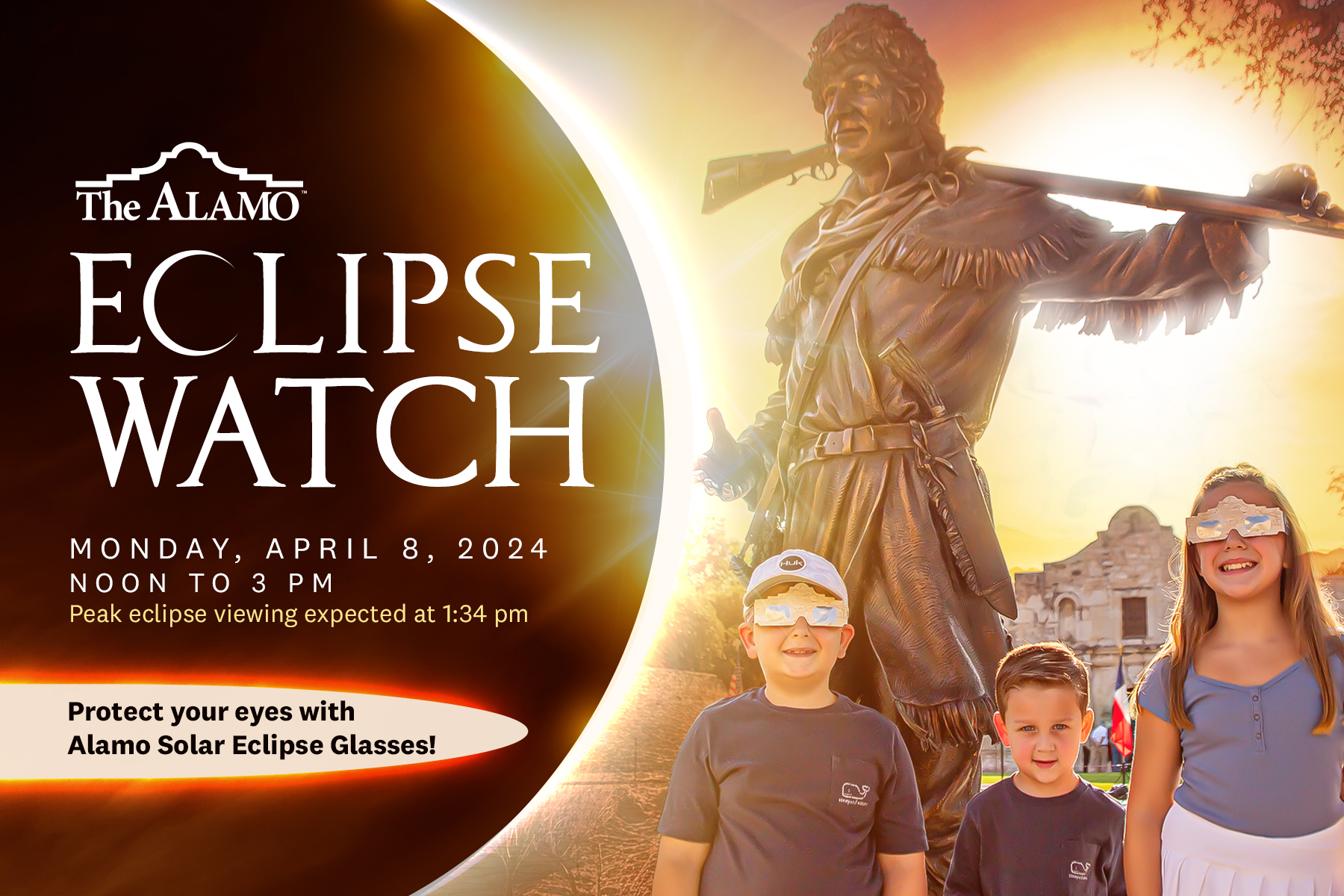 View The Solar Eclipse From The Iconic Alamo! | The Alamo